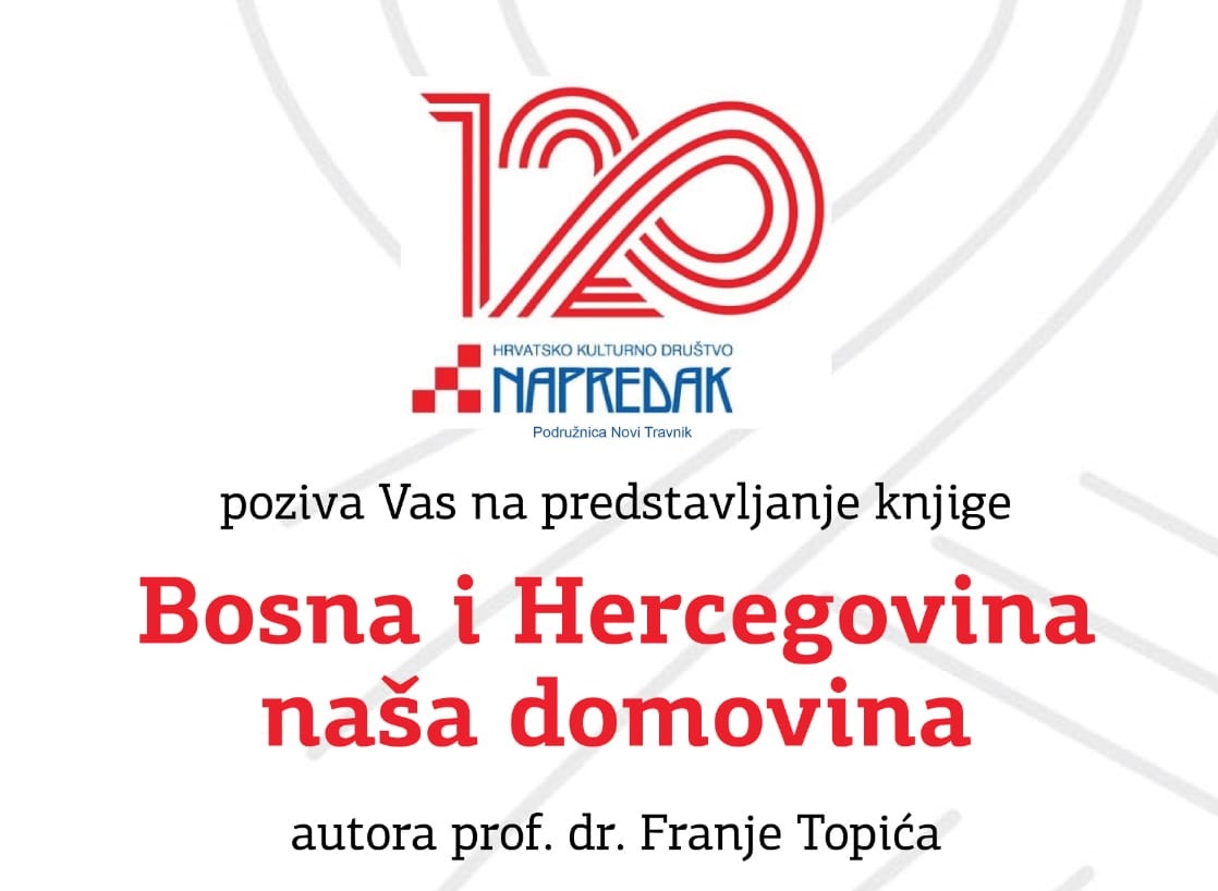 U četvrtak u Novom Travniku predstavljanje knjige "Bosna i Hercegovina naša domovina" - NovaBila ...